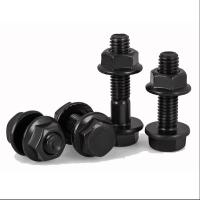 China M8 M10 M12 Metal Steel Black Oxide Hex Head Serrated Flange Bolt B7 B7M DIN6921 for sale