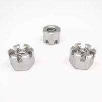 China M8 M10 Stainless Steel Plain Polishing Hexagon Slotted Nut SS201 SS304 SS316 DIN935 for sale