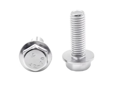 China M16 Stainless Steel METAL BOLT Plain A2-70 A2-80 Hex Serrated Flange Bolt DIN6921 for sale