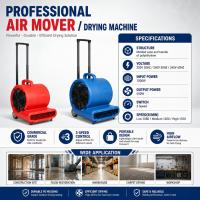 China Commercial Electric Air Mover Blower 3-Speed DIY Carpet Dryer 1000W Portable Floor Fan for Flood Restoration & Drying for sale