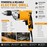 China 850W Corded Impact Drill 13mm Chuck Variable Speed Electric Hammer Drill Heavy Duty Power Tool for DIY & Professional Use for sale