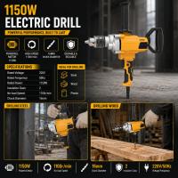 China 1150W Heavy Duty Electric Drill 16mm Chuck Hand Drill High Torque Portable Power Drill for Steel Wood Plastic Drilling for sale