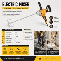 China Electric Mixer Drill Heavy Duty Cement Mortar Paint Mixer Handheld Construction Mixing Machine for Putty Adhesive Coating for sale