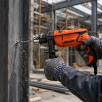 China 600W Corded Impact Drill Power Tool with Variable Speed for Concrete Brick Wood Metal and Plastic for sale