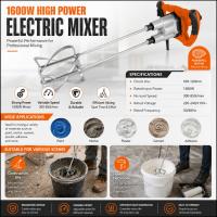 China 1600W Twin Paddle Electric Mixer Heavy Duty Plaster Mortar Cement Adhesive Mixing Machine WII-MX105 100-120mm Chuck for sale