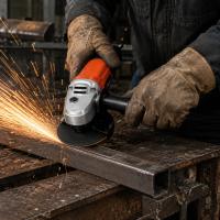 China 1050W Professional Brushless Corded Angle Grinder 115mm High Speed with Lock on Switch for Metalworking for sale