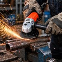 China 1050W Professional Brushless Corded Angle Grinder 115mm High Speed with Lock on Switch for Metalworking for sale