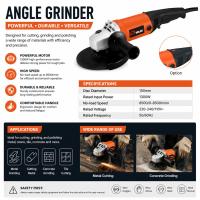 China 1300W Brushless 150mm 6 Inch Professional Electric Angle Grinder for Metal Cutting Concrete Grinding Tile Cutting for sale