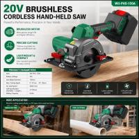 China Industrial 20V Cordless Metal Cutting Saw 145mm 6000rpm Handheld Circular Saw for Rebar, Pipe & Tile for sale