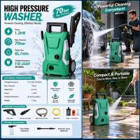 China 110-240V AC 50/60Hz Electric High Pressure Washer 70bar 6L/min 1.2kW Portable Model WII-QXJ-7100 for Car Home Garden Cleaning for sale