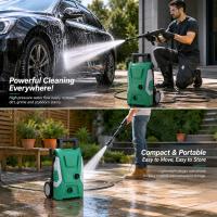 China 110-240V AC 50/60Hz Electric High Pressure Washer 70bar 6L/min 1.2kW Portable Model WII-QXJ-7100 for Car Home Garden Cleaning for sale