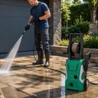 China 110-240V AC 50/60Hz Electric High Pressure Washer 110bar 7L/min 1.8kW for Car Home Garden Patio Cleaning for sale