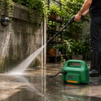 China 110-240V Cordless Pressure Washer 70bar 1.2kW 6L/min Portable Car Washer Rechargeable Electric Cleaner Home Outdoor Cleaning for sale