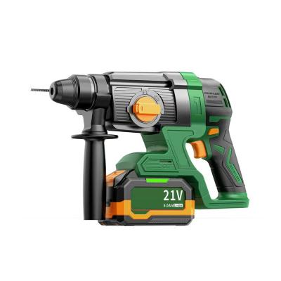 China Brushless Industrial Grade Cordless Rotary Hammer 21V 6.0Ah Lithium Ion 3800IPM Impact Rate Hammer Drill for Concrete Brick for sale