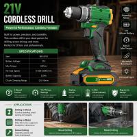 China Cordless Drill Machine Brushless Cordless Drill  Cordless Drill Driver Chuck Clamping Range 0.5-10mm Professional Cordless Drill for sale