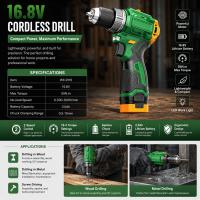 China Brushless Cordless Drill 55N.m Portable Drill Bor Drill Cordless Metal Drilling Electric Drill DIY Power Drill for sale