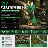 China Electric Pruner Cordless Electric Garden 21V  Battery Handheld Grass Cutter Multifunctional Scissors Pruner for sale