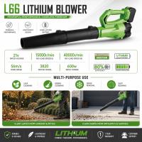China Cordless Professional Grade Leaf Blower 21V Lithium Brushless Motor for Yard Leaf Clearing Driveway Debris Cleaning Snow Removal for sale