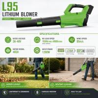 China Cordless Professional Leaf Blower 36-48V Lithium Brushless Motor Garden & Driveway Debris Removal Bare Tool Only for sale