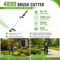 China Industrial Cordless Brush Cutter Lithium Grass Trimmer 2600W for Home Garden Lawn Mowing Yard Weeding Landscaping Bare Tool Only for sale
