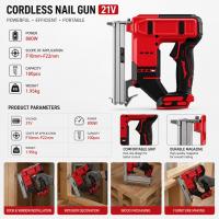China 21v Cordless Brushless Steel Nail Gun Multi-Functional Battery-Powered Lithium-Ion Brad Straight Nails Home for sale