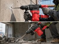 China Brushless Heavy-duty Rotary Hammer Drill Lithium-Ion Battery 28mm Professional 4500 BPM 0-1100 RPM for Drilling for sale