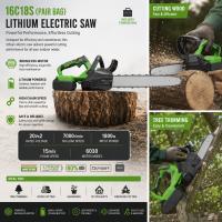 China Battery Powered Chainsaw 16 Guide Bar 20V*2 1800W 15m/s OEM Customizable Bare Tool Only Not Battery for sale