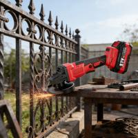 China Brushless Professional Cordless Battery-Powered Lithium-Ion High-Speed Angle Grinder with 16mm Aperture 8800 RPM Grinding Tool for sale