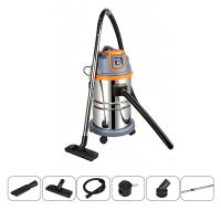China 30L 1500W Powerful Suction Stainless Steel Tank Cleaner with 2000mmH20 53L/s Air Flow for Home Garage Workshop Cleaning for sale
