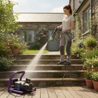 China Cordless Brushless 21V Cleaning Machine Pressure Regulation 0-8L/min 0-65Bar Portable Power Washer for Car Patio & Outdoor Use for sale
