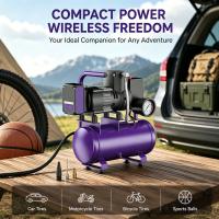 China 6L Brushless 21V 8Bar 13L/min Mini Portable Air Compressor for Bike Motorcycle Tires and Wood for sale