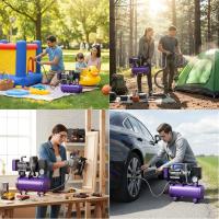 China 6L Brushless 21V 8Bar 13L/min Mini Portable Air Compressor for Bike Motorcycle Tires and Wood for sale