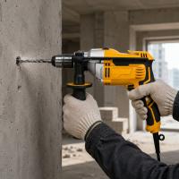 China 13mm Corded Hammer Impact Drill 750W Variable Speed Electric Drill with Auxiliary Handle for Construction DIY for sale