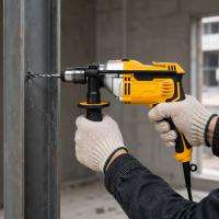 China 13mm Corded Hammer Impact Drill 750W Variable Speed Electric Drill with Auxiliary Handle for Construction DIY for sale