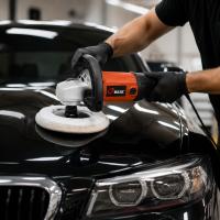 China Electric Corded DIY Car Polisher Variable Speed 1000-3000RPM 180mm Buffer Waxing Machine for Auto Wood Metal Surface for sale
