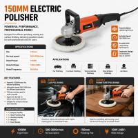 China 150mm Electric DIY Car Polisher Variable Speed Rotary Buffer Waxing Machine 1050W Dual Voltage for Auto Boat Marble Furniture for sale