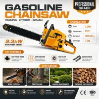 China 52CC Gasoline Professional Grade High Power 2.3kW Chainsaw Portable OEM for Tree Felling & Wood Cutting for sale