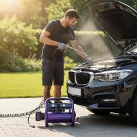 China 21V Lithium Brushless Portable Air Compressor 7.5Bar 9L Tank 25L/min Compact Model WII-KYJ-9LA for sale