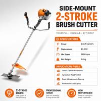 China 43CC Petrol 2-Stroke Brush Cutter Grass Trimmer Weed Cutter DIY Industrial 3800W for Agriculture Garden and Brush Clearing for sale