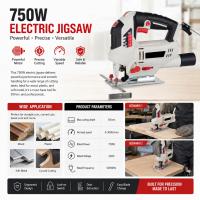 China WII-JS6502A Handheld Jigsaw Electric Cutting Saw with Wave Blade 750W Portable Power Tool for Curved & Straight Cuts 65mm Depth for sale