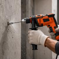 China 800W Heavy Duty Impact Hammer Drill Variable Speed 13mm Electric Corded Drill for Concrete Brick Wood Metal for sale