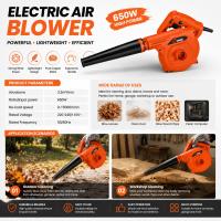China 650W Electric Professional Grade Brushless Motor Portable Handheld High Power Corded Air Blower Dust Cleaner Leaf Blower for sale