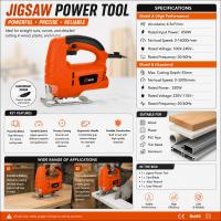 China Professional Electric Jigsaw 850W Variable Speed Wave Blade Cutting Machine for Wood PVC Plastic Aluminum Metal 55mm Max Depth for sale