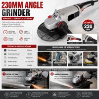 China 230mm Brushless Electric Professional Angle Grinder Handheld Corded Grinder for Metal Fabrication & Rust Removal for sale
