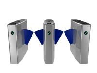 China CE Approved Optical Flap Barrier Gate Half Height Turnstile with LED Indicator and 304/316 Stainless Steel Housing for sale