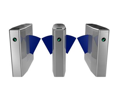 China CE Approved Optical Flap Barrier Gate Half Height Turnstile with LED Indicator and 304/316 Stainless Steel Housing for sale