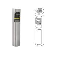 China 304 Stainless Steel Drop Card Collector Wire Drawing Cylinder For Visitor Management System for sale