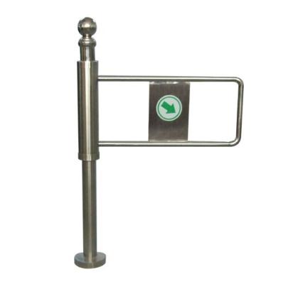 China 304 Stainless Steel Swing Barrier Gate with 800mm Arm Length for Single Direction Pedestrian Control for sale