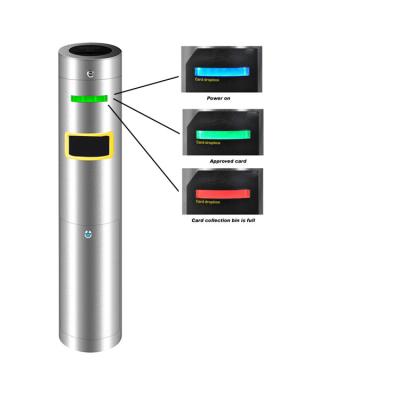 China 219mm Diameter Access Control Turnstiles Three Color LED Lamp Indicator Card Collector for sale
