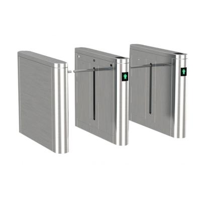 China 304 Stainless Steel Drop Arm Turnstile with BLDC Motor and Bi-directional Access Control for sale